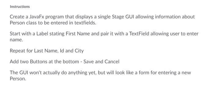 Solved Instructions Create a JavaFx program that displays a | Chegg.com