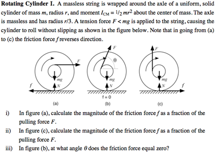 Solved Rotating Cylinder I. A massless string is wrapped | Chegg.com