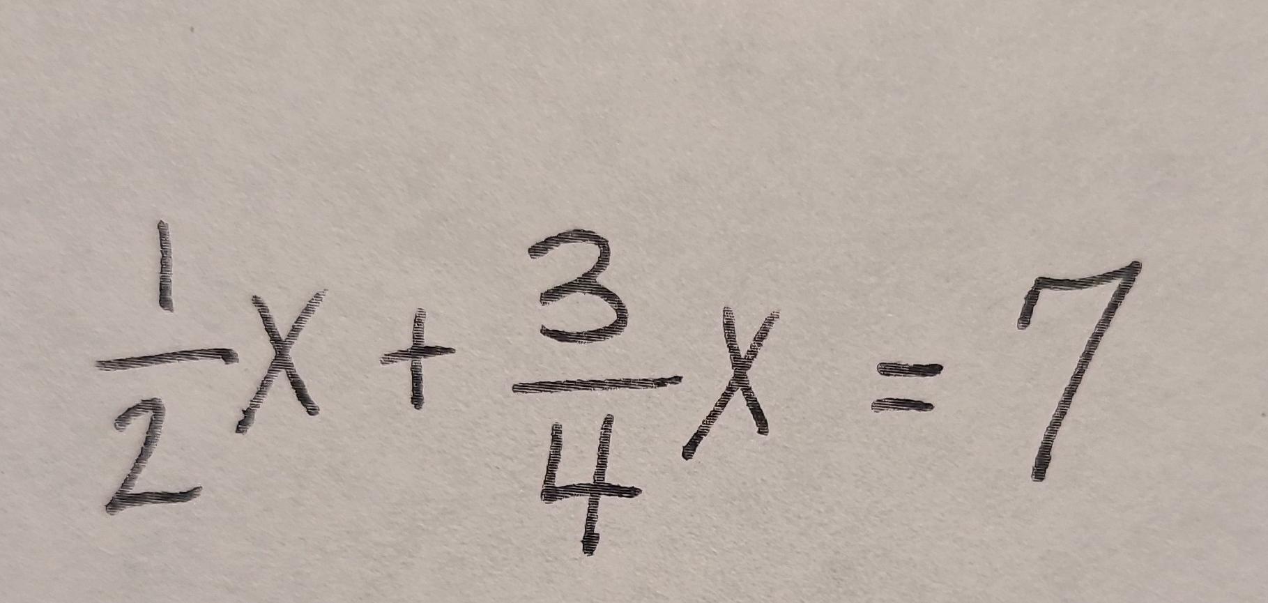 Solved 21x+43x=721x+43x=7 | Chegg.com