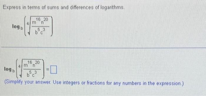 Solved Express in terms of sums and differences of | Chegg.com