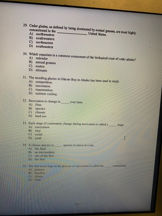 Solved 9. Which is an example of a keystone resource? A) | Chegg.com
