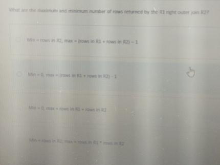 Solved What ane the maium and rinimum number of rows | Chegg.com