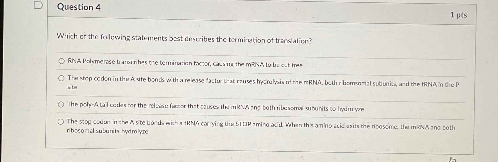 Solved Question 41 ﻿ptsWhich of the following statements | Chegg.com