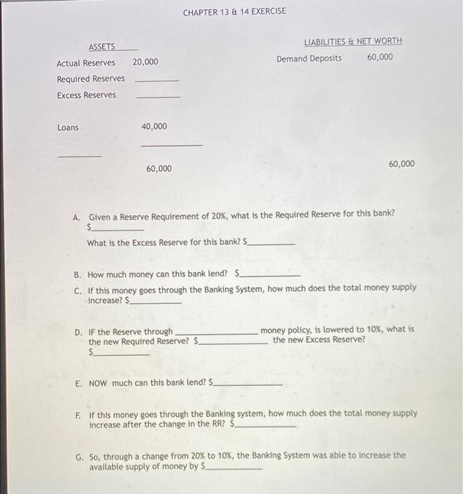 Solved CHAPTER 13 & 14 EXERCISE LIABILITIES & NET WORTH | Chegg.com