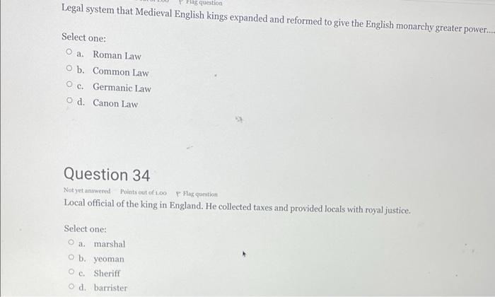 English Medieval Court System