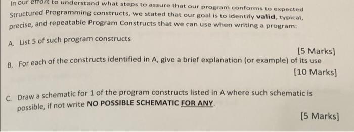 Structured Programming Constructs We Stated That Our
