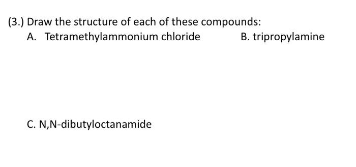 Solved (3.) Draw the structure of each of these compounds: | Chegg.com