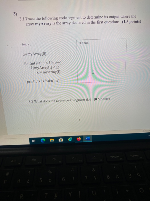 Solved 3 31 Trace The Following Code Segment To Determine 