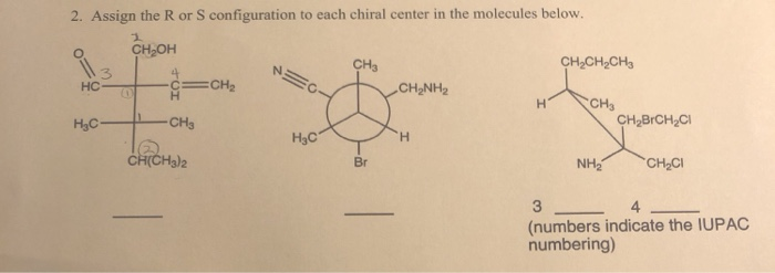 Solved NS 2. Assign the Ror S configuration to each chiral | Chegg.com