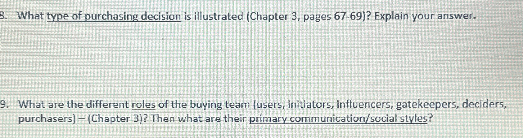 Solved What type of purchasing decision is illustrated | Chegg.com