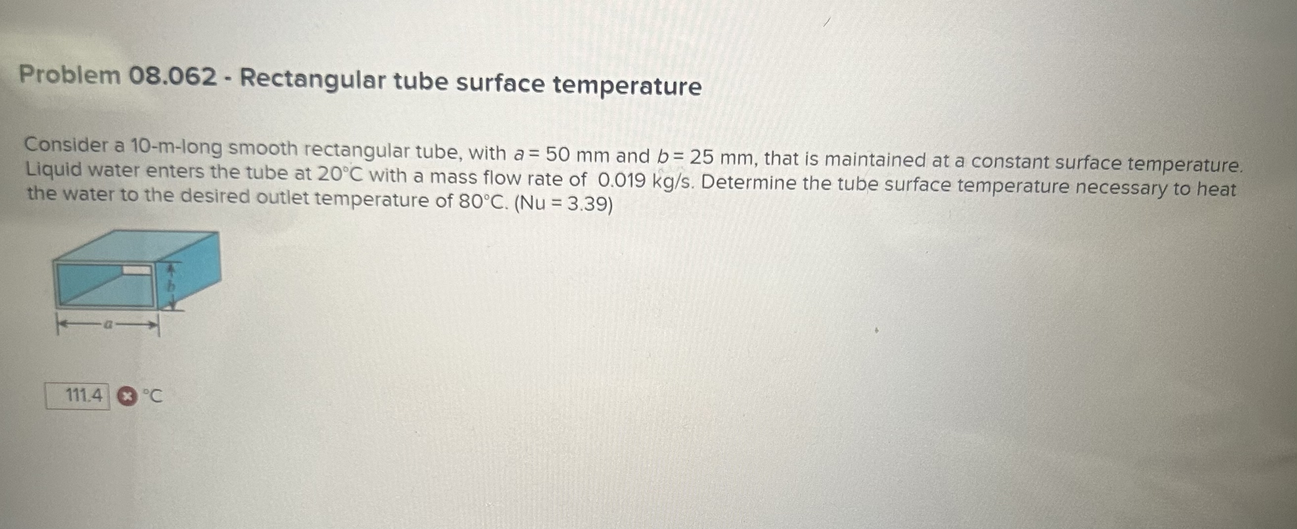 Problem 08.062 - ﻿Rectangular tube surface | Chegg.com