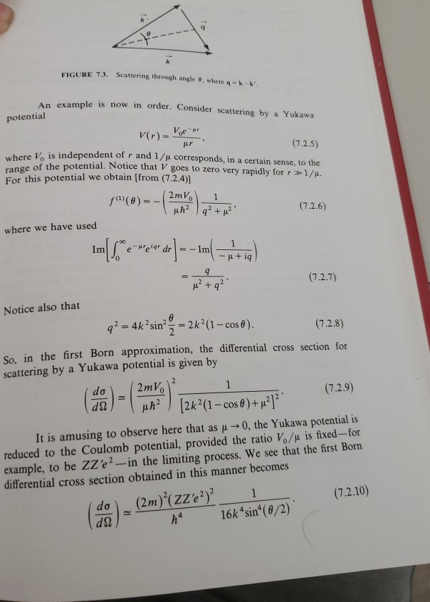 Solved Start from the 1st order Born approximation result | Chegg.com