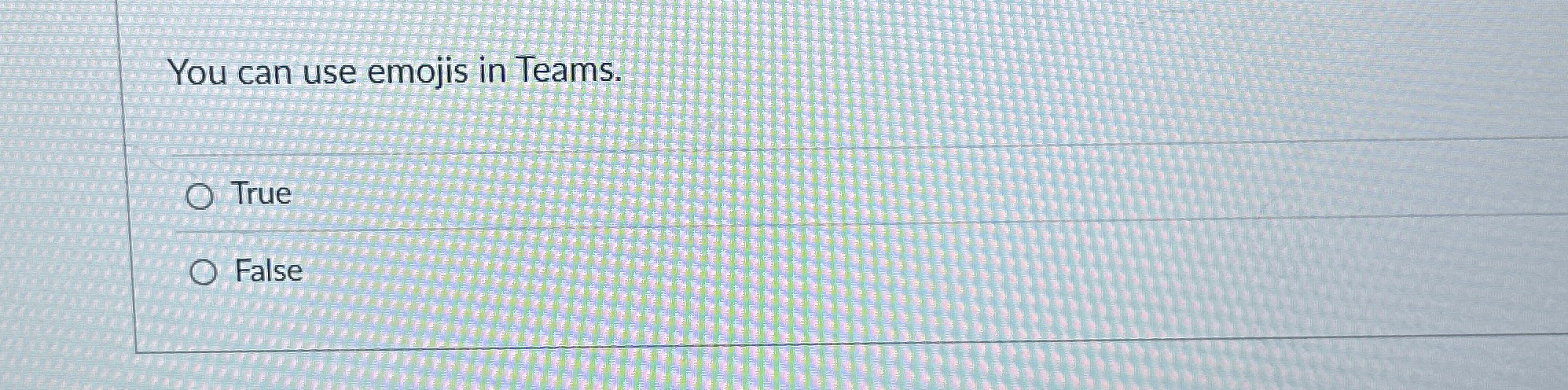 Solved You can use emojis in Teams.TrueFalse | Chegg.com