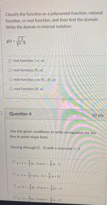 Solved Classify the function as a polynomial function, | Chegg.com