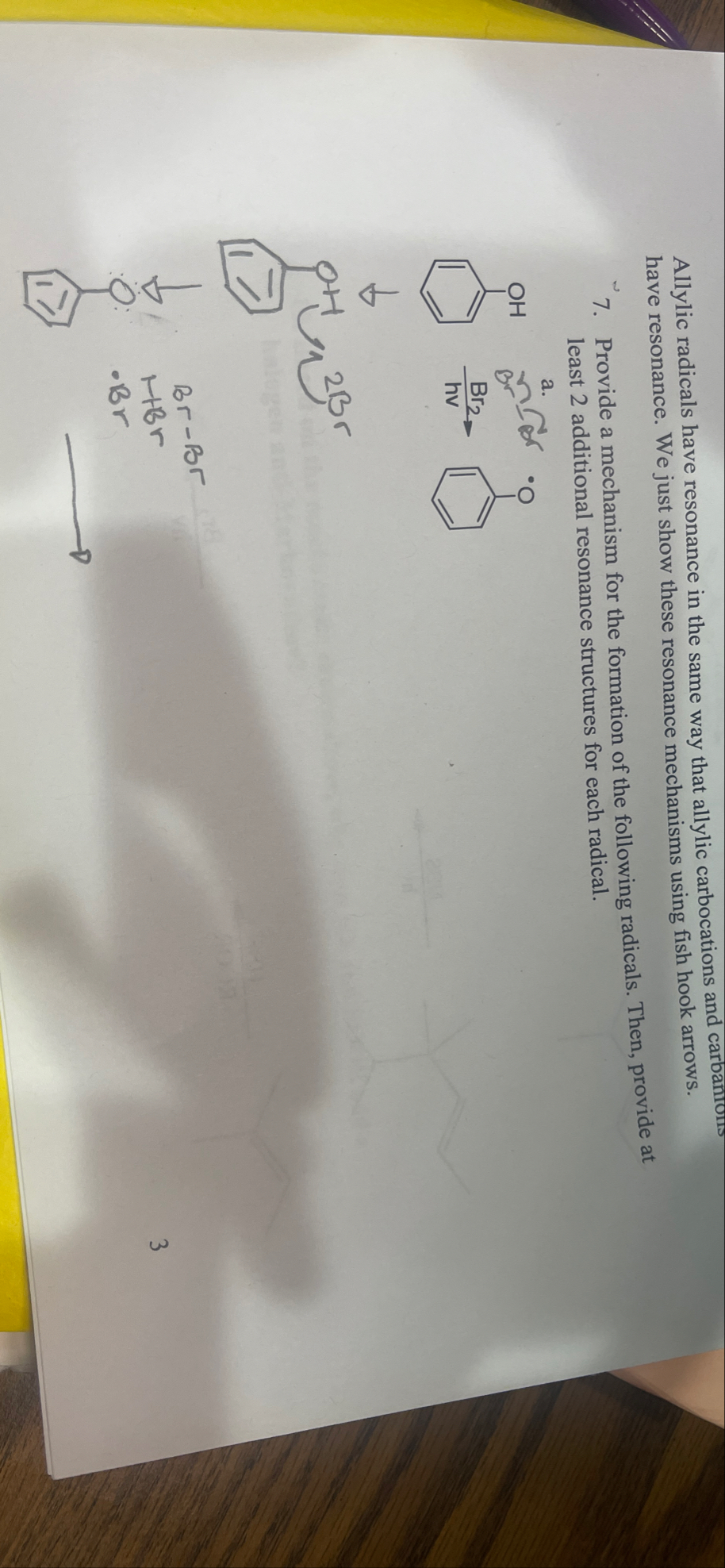 Allylic radicals have resonance in the same way that | Chegg.com