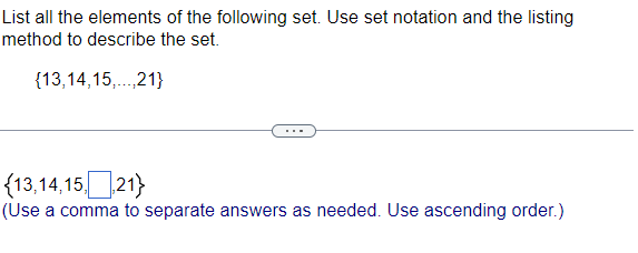 Solved List all the elements of the following set. Use set | Chegg.com