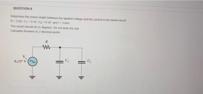 Solved For the circuit in the below figure, determine the | Chegg.com