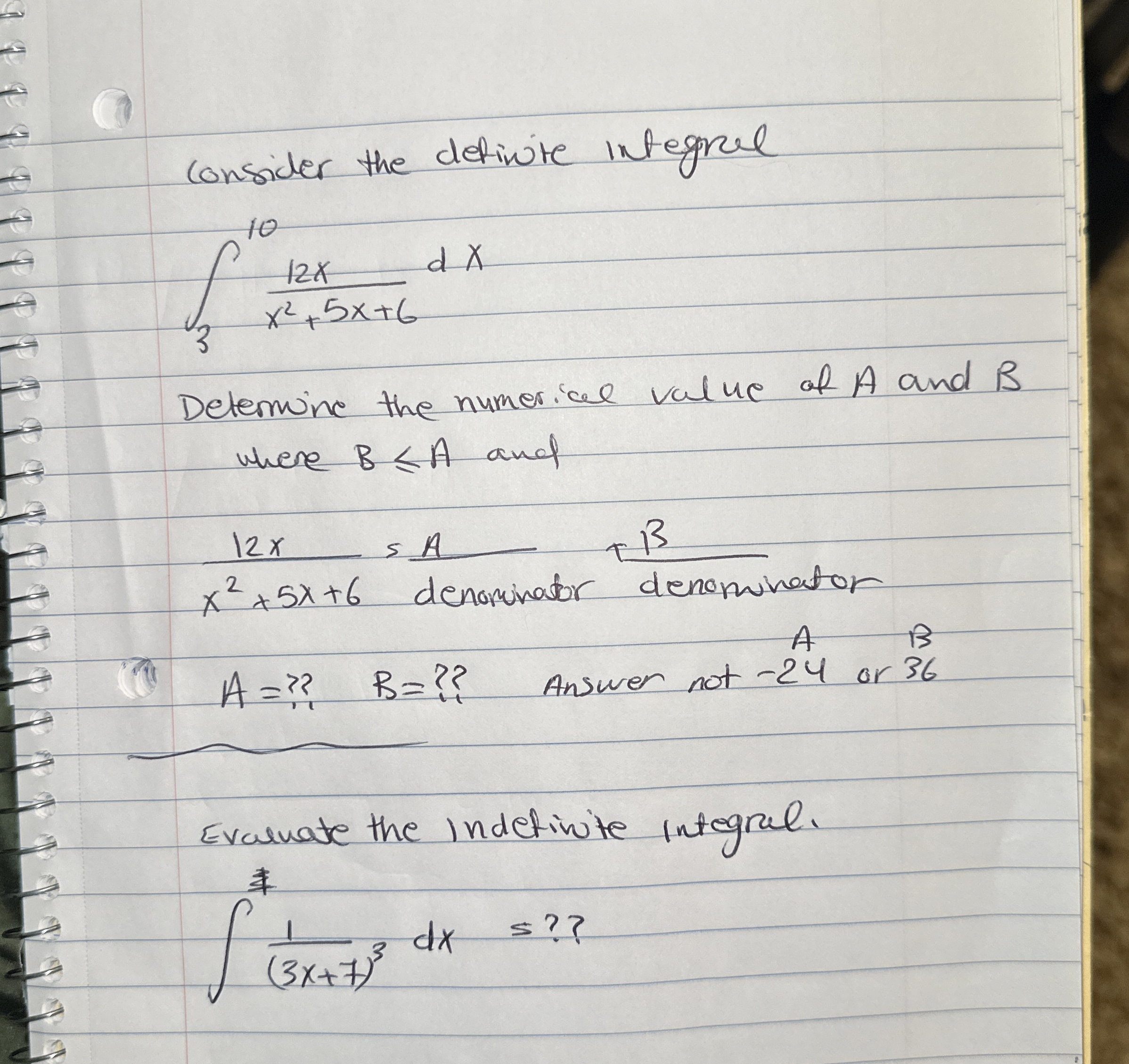 Solved Consider the definite | Chegg.com