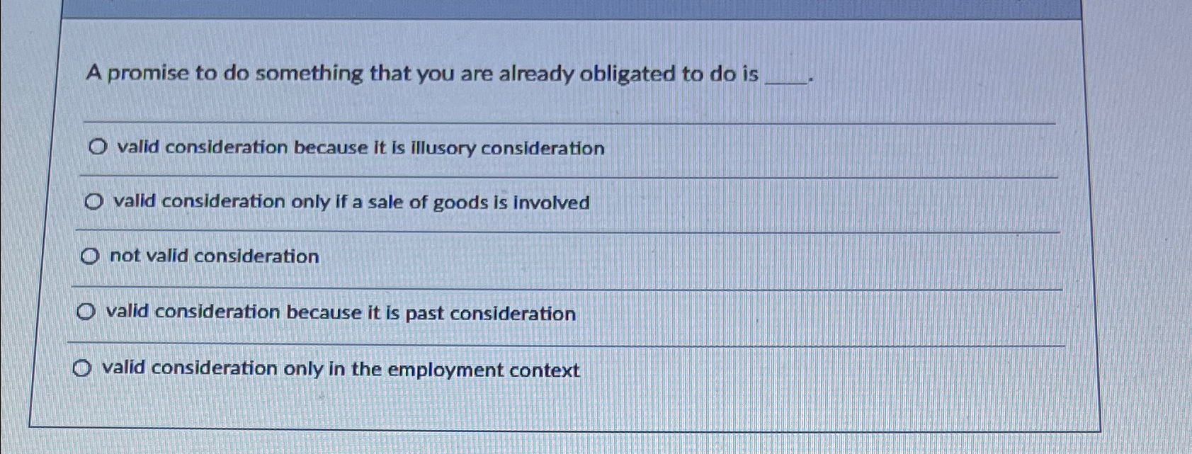 Solved A promise to do something that you are already | Chegg.com