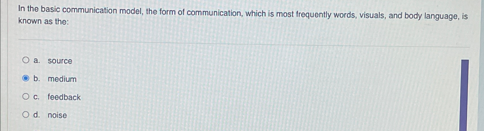 Solved In the basic communication model, the form of | Chegg.com