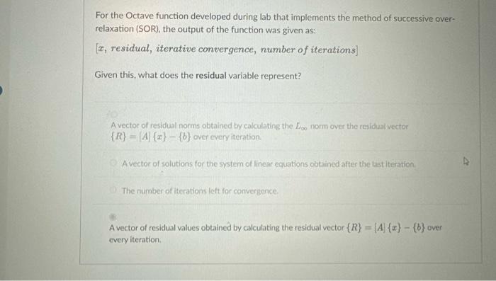 Solved For The Octave Function Developed During Lab That 5991