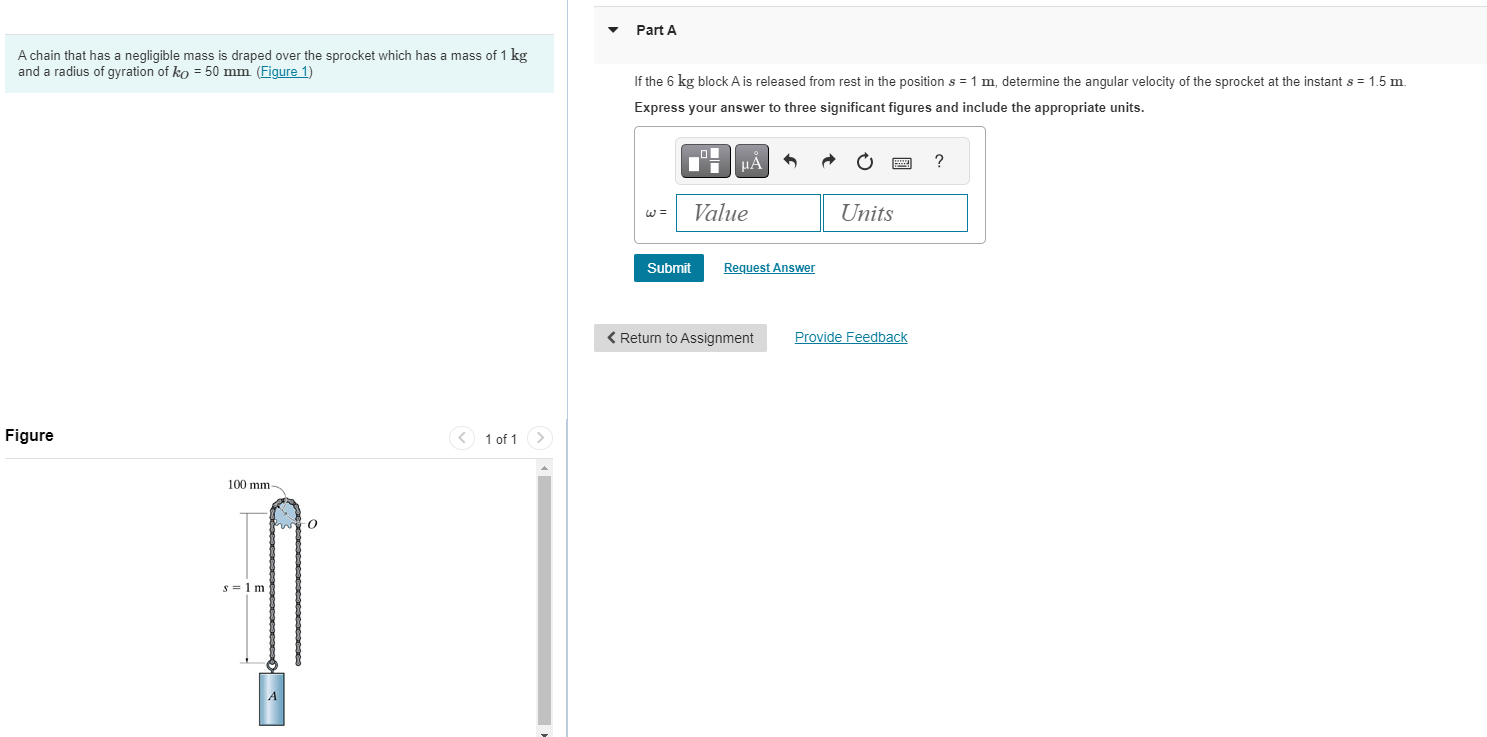 Solved A chain that has a negligible mass is draped over the | Chegg.com