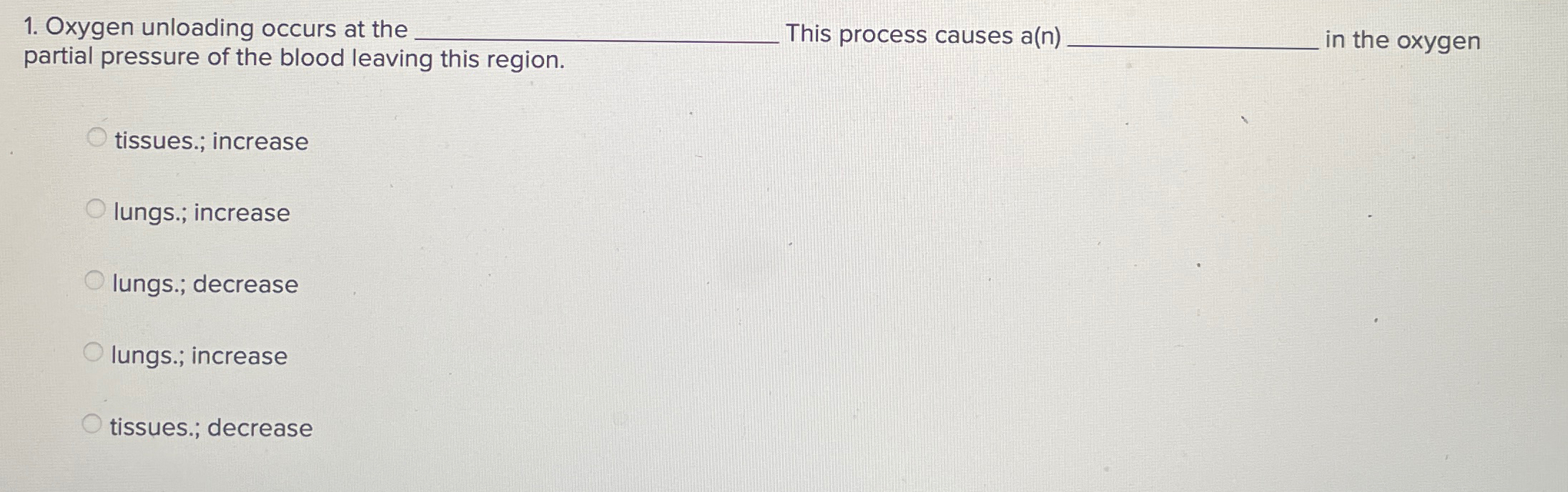 Solved Oxygen unloading occurs at the q, ﻿This process | Chegg.com