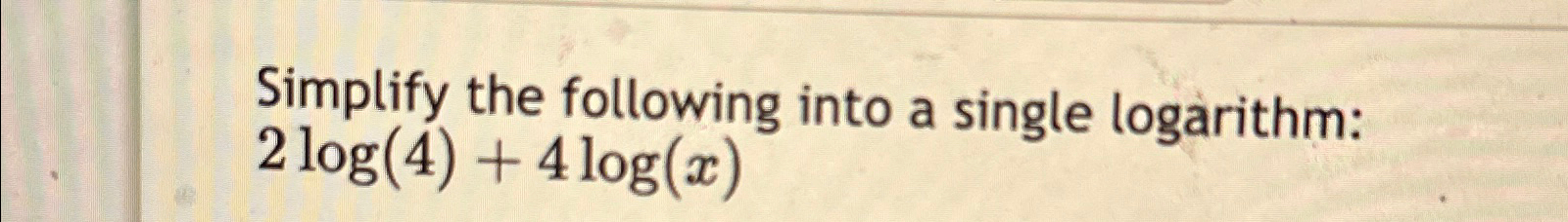 Solved Simplify the following into a single | Chegg.com