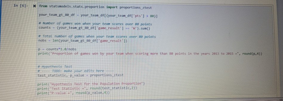 Project Two: Hypothesis Testing This notebook | Chegg.com