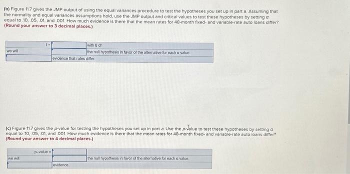 Solved (b) Figure 117 gives the JMP output of using the | Chegg.com