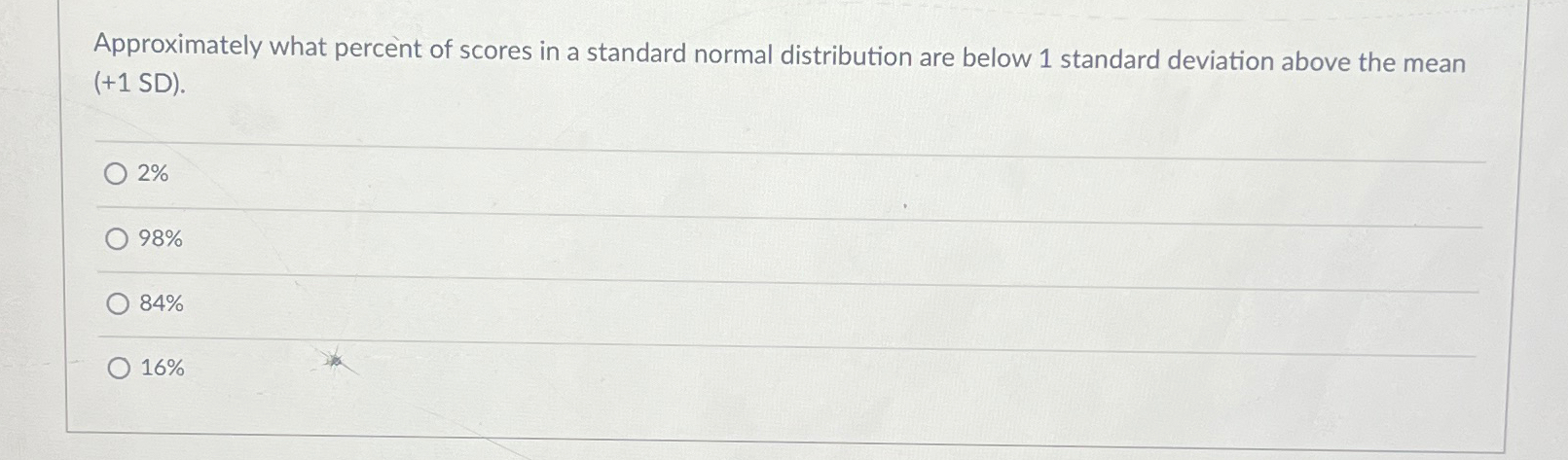 Solved Approximately what percent of scores in a standard | Chegg.com