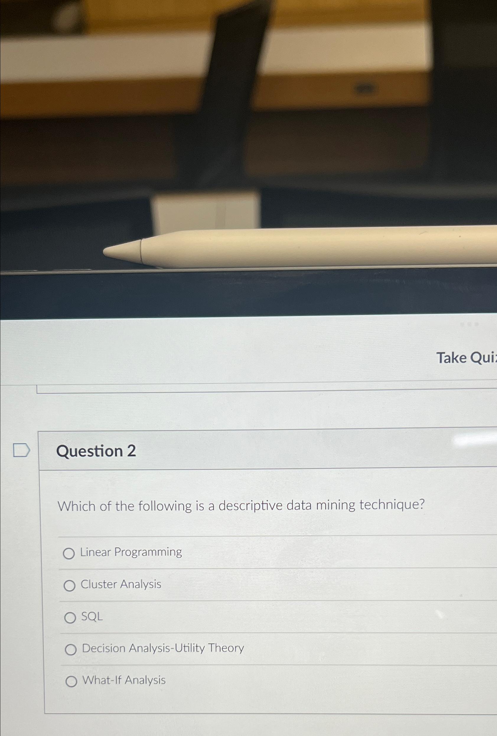 Solved Take QuiQuestion 2Which of the following is a | Chegg.com