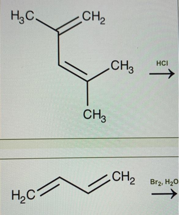 Solved HCl Br2,H2O | Chegg.com