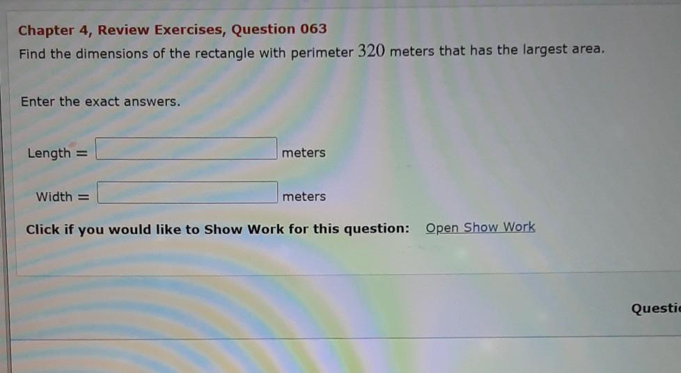 Solved Chapter 4, Review Exercises, Question 063 Find the | Chegg.com