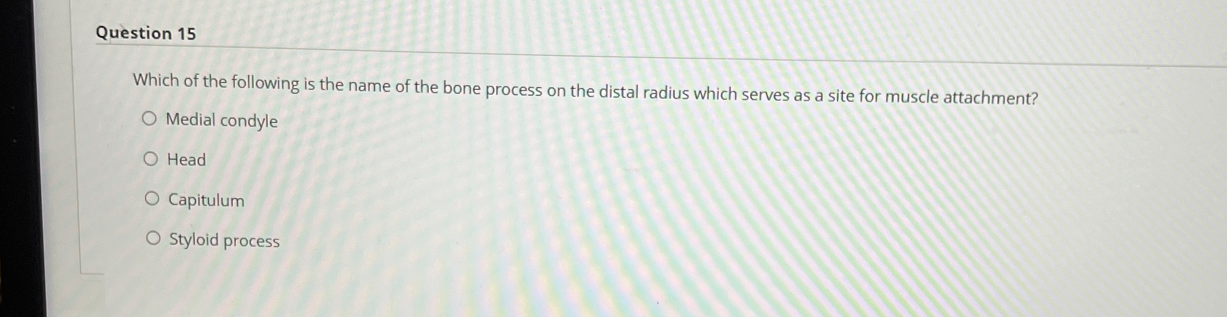 Solved Question 15Which of the following is the name of the | Chegg.com