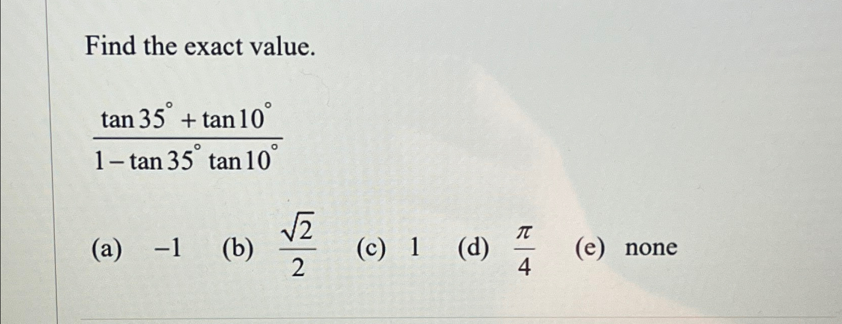 Solved Find the exact | Chegg.com