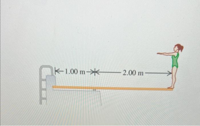 Solved 9.A diver of mass 69.7 kg stands on one end of a | Chegg.com