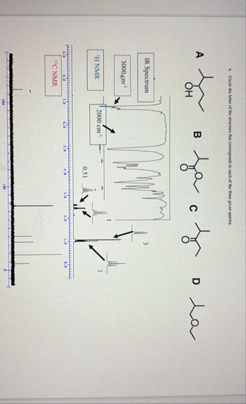 Solved Circle the lener of the structire that conresponds to | Chegg.com