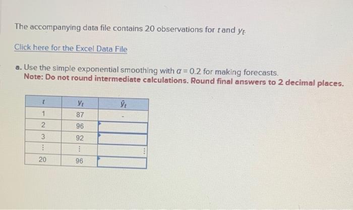 Solved The accompanying data file contains 20 observations | Chegg.com Solved The accompanying data file contains 20 observations | Chegg.com