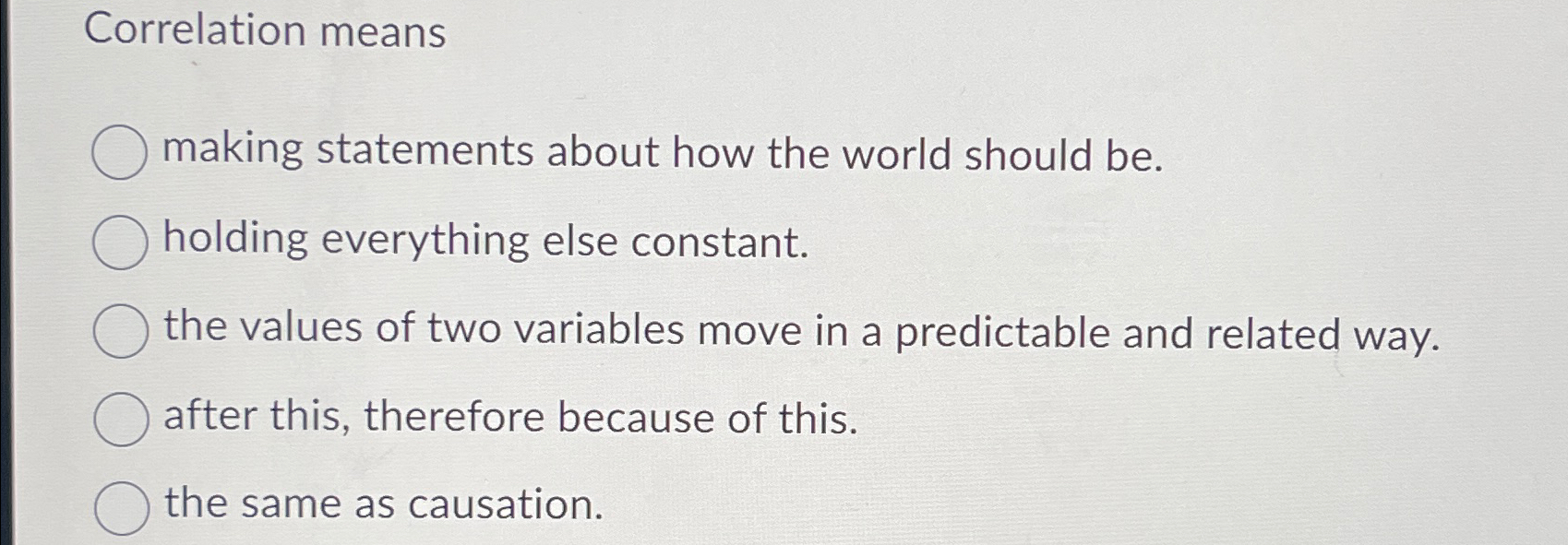 Solved Correlation meansmaking statements about how the | Chegg.com