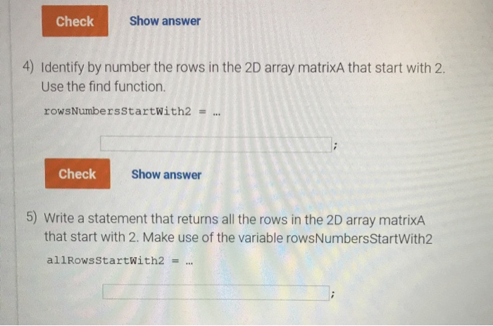 Solved Learning about find in matLab I'm stuck on these last | Chegg.com