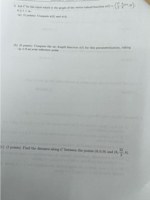 Solved 5. Let C be the curve which is the graph of the | Chegg.com