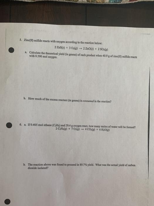 Solved Chem 200 Name: Lab: Limiting Reactant Problems Solve | Chegg.com