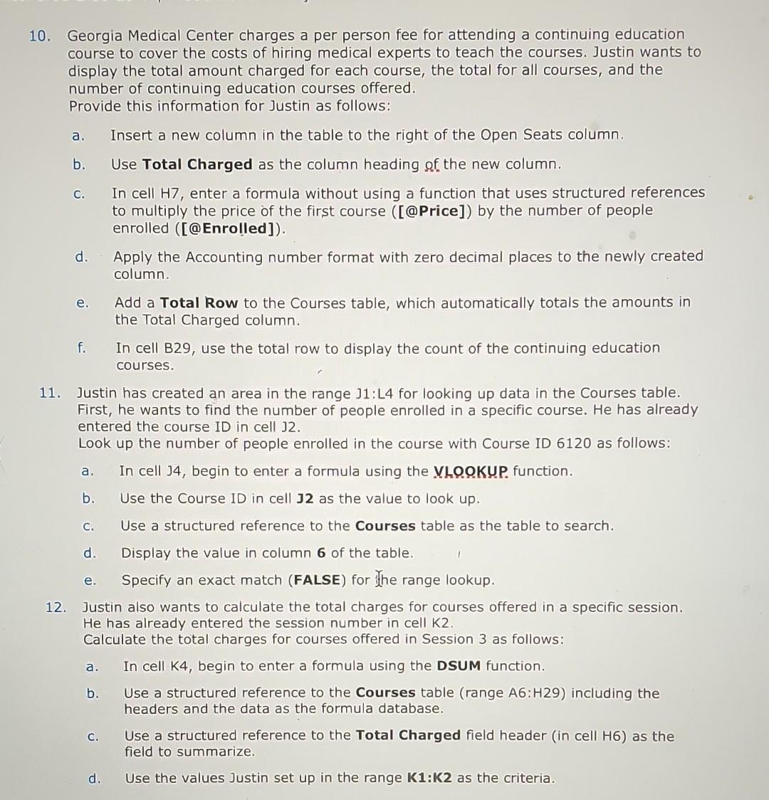 GETTING STARTED Open the file | Chegg.com