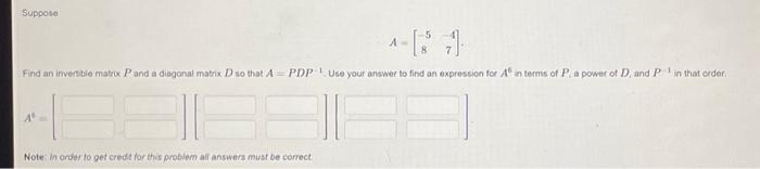 Solved Let A=[506−1] Find two different diagonal matrices D | Chegg.com