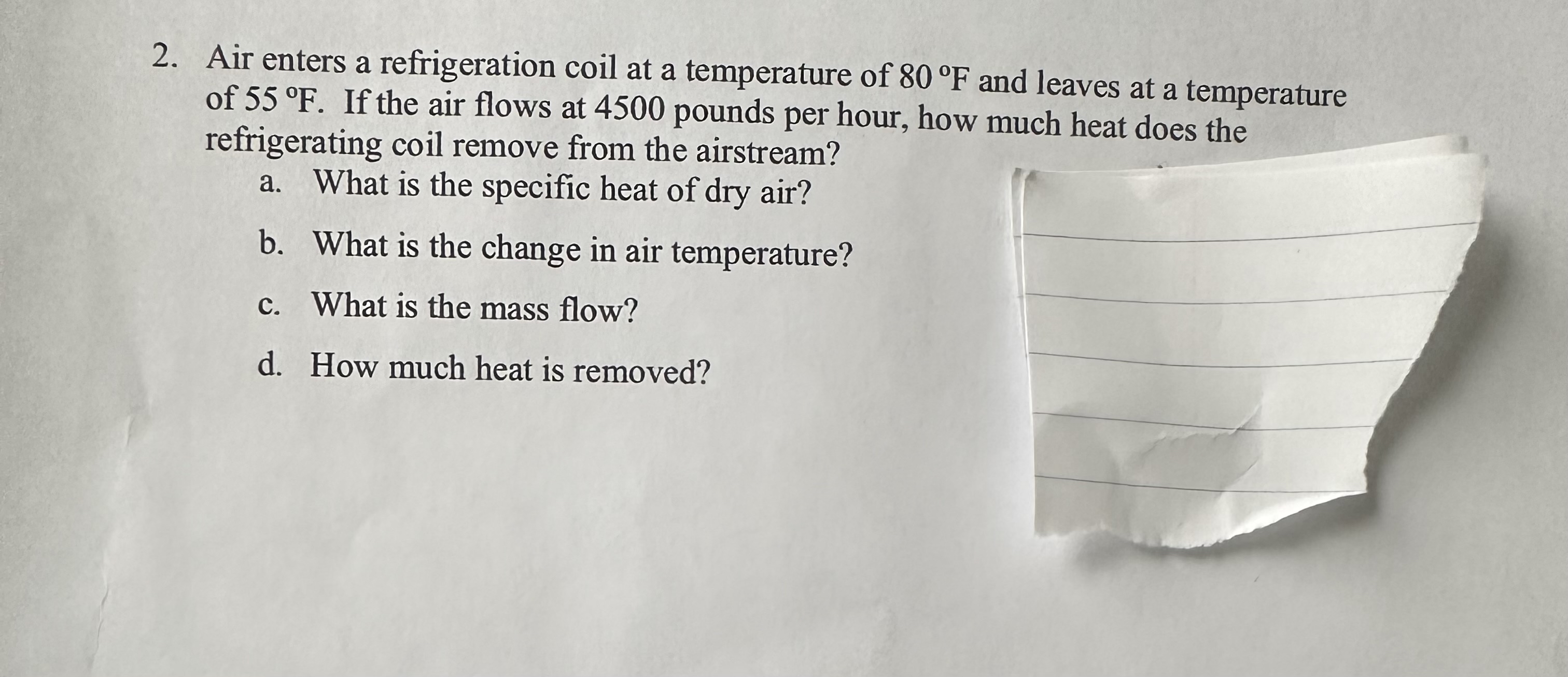 Solved Air enters a refrigeration coil at a temperature of | Chegg.com