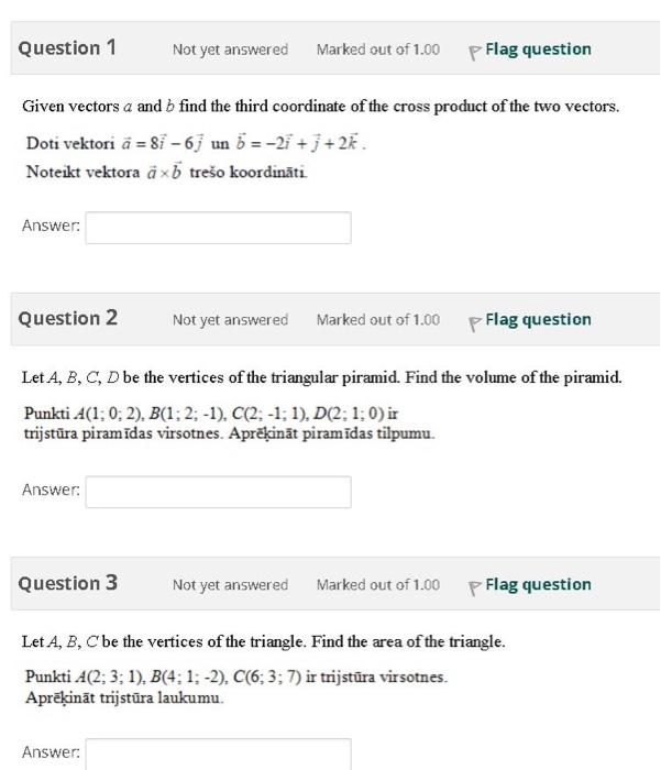 Solved Given three vectors a,b, and c find the given mixed | Chegg.com
