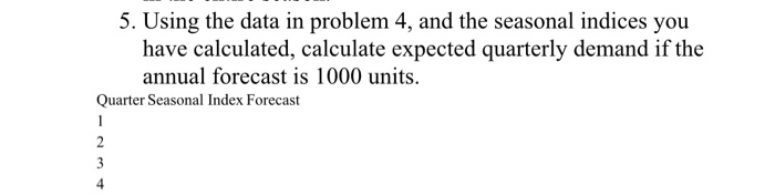 Solved 4. Given the following average demand, calculate the | Chegg.com