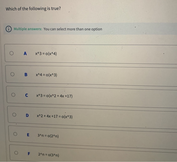 Arrange the following functions in a list so that | Chegg.com