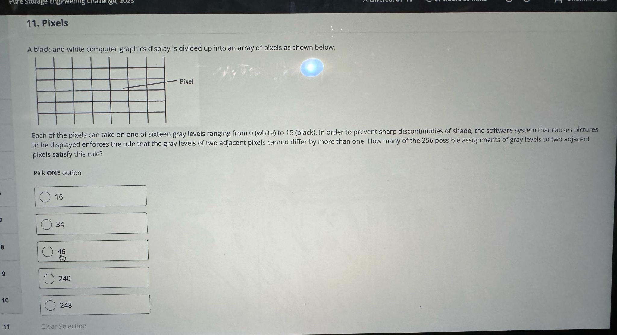 Solved PixelsA black-and-white computer graphics display is | Chegg.com